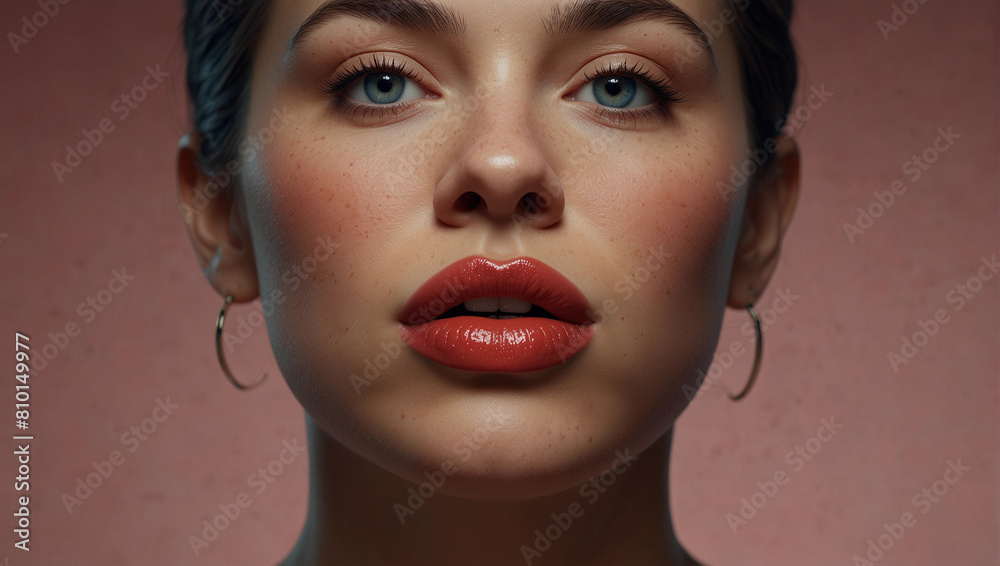 Generative Ai, salon advertisement lips after augmentation procedure ...
