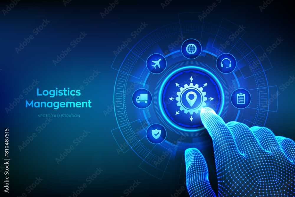Logistics management concept. Smart logistics and transportation ...