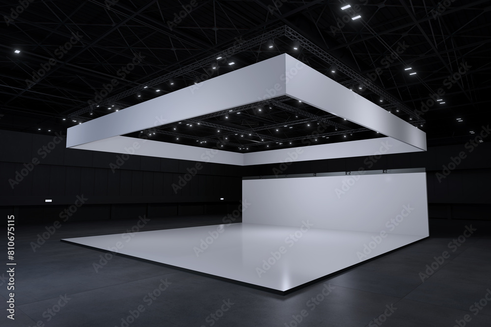 Exhibition stand for mockup and Corporate identity,Display design.Empty ...