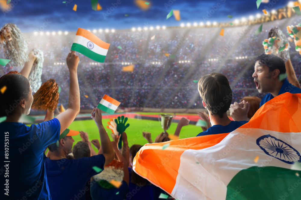 India cricket team supporter on stadium. Stock Photo | Adobe Stock