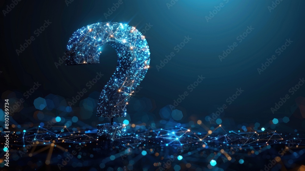 Abstract digital Question mark. Stock Illustration | Adobe Stock