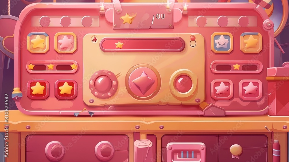 Illustration Stock An isolated modern graphic design of a game menu ...