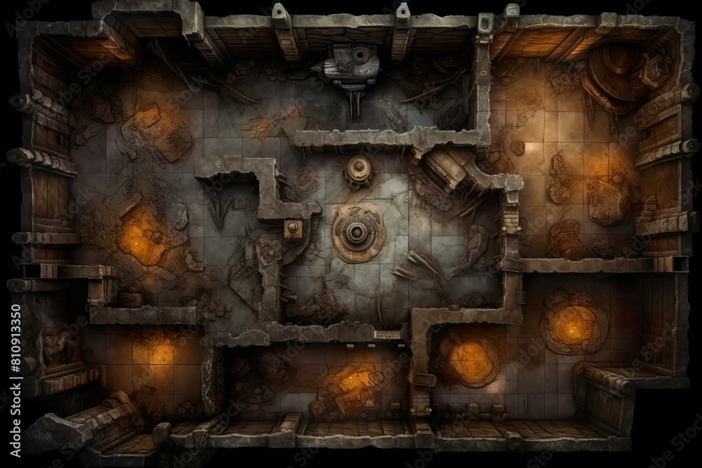 DnD Battlemap cursed, catacombs, mysterious, underground, labyrinth ...
