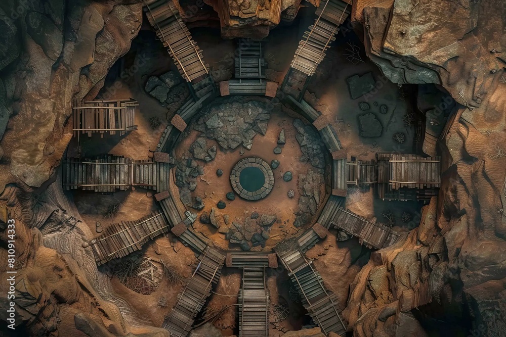 DnD Battlemap dwarven, mine, battlemap, underground, detailed, battles ...