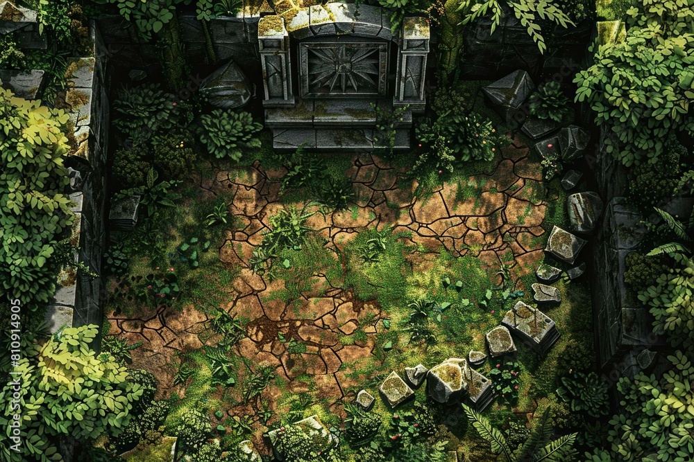 DnD Battlemap Forgotten Tomb Battlemap: Mysterious ancient tomb with ...