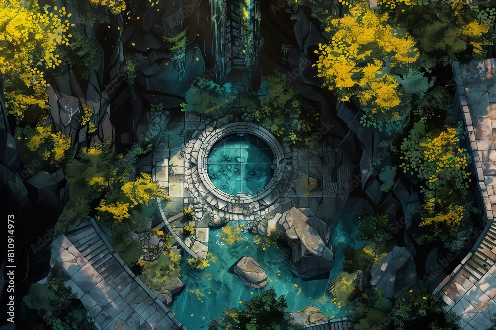 Stock-Illustration „DnD Battlemap Battlemap of Forgotten Vault ...