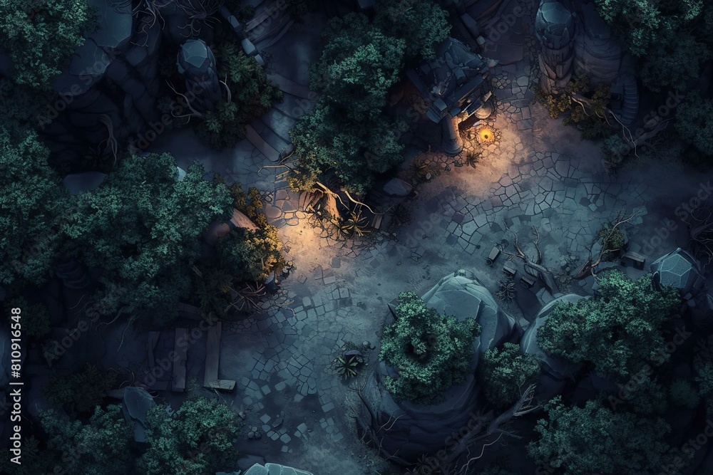 DnD Battlemap necromancer, undead, minions, summons, dark magic ...