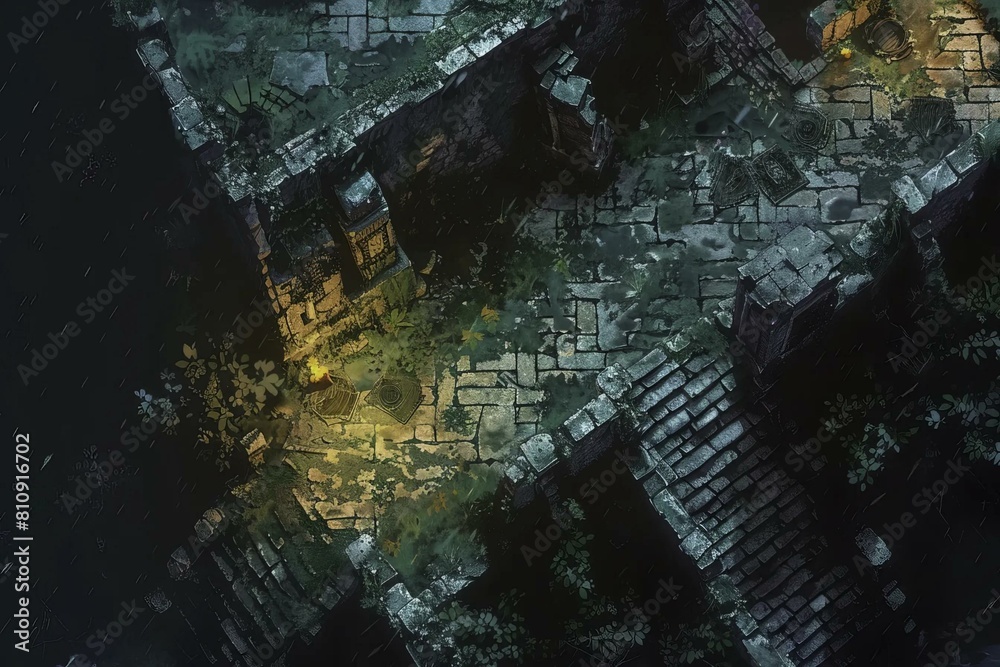 DnD Battlemap necromancer, crypt, haunted, zoom, background, spooky ...