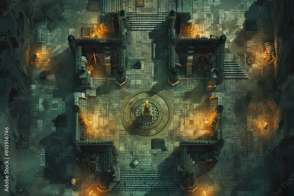 DnD Battlemap dark, sorcery, mysterious, necromancers, crypt, setting ...