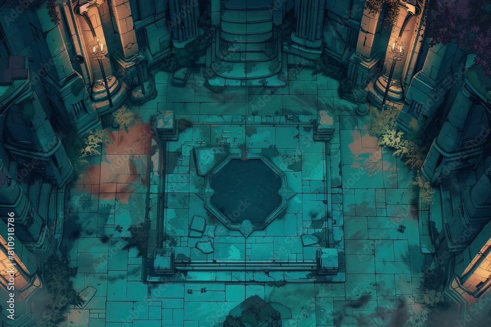 DnD Battlemap battlemap, wraith, crypt, map, fantasy, undead Stock ...