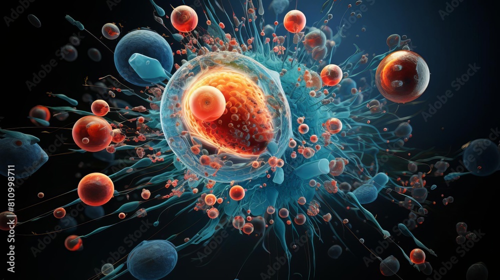 Scientific image of stem cells under a microscope, showing pluripotency ...