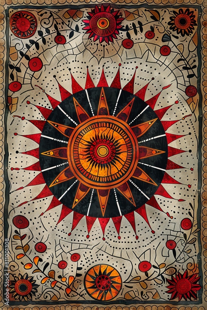 Indigenous Spirituality Aboriginal Art A dot painting in the style of ...