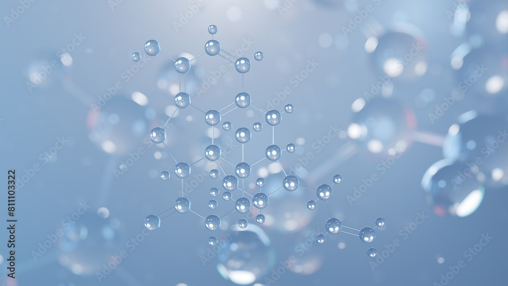 naloxone molecular structure 3d, opioid antagonist, structural chemical ...