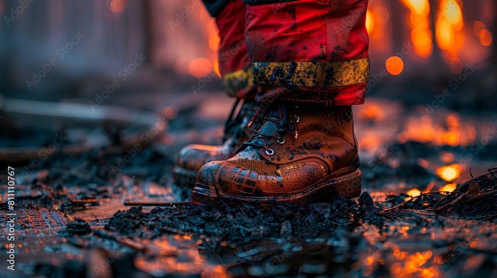 A close-up photo of Personal Protective Equipment (PPE): Firefighters ...