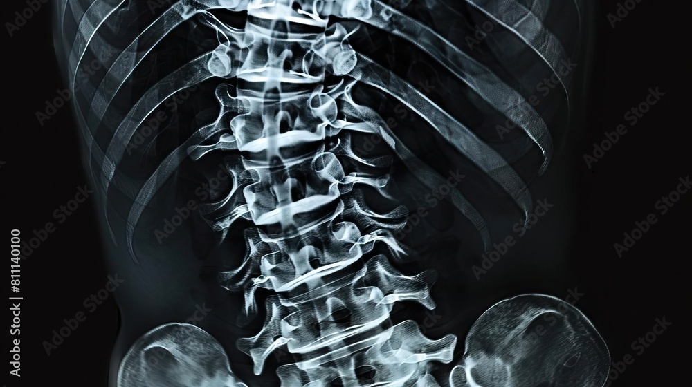 A comprehensive Xray of the spinal column, providing a clear view of ...