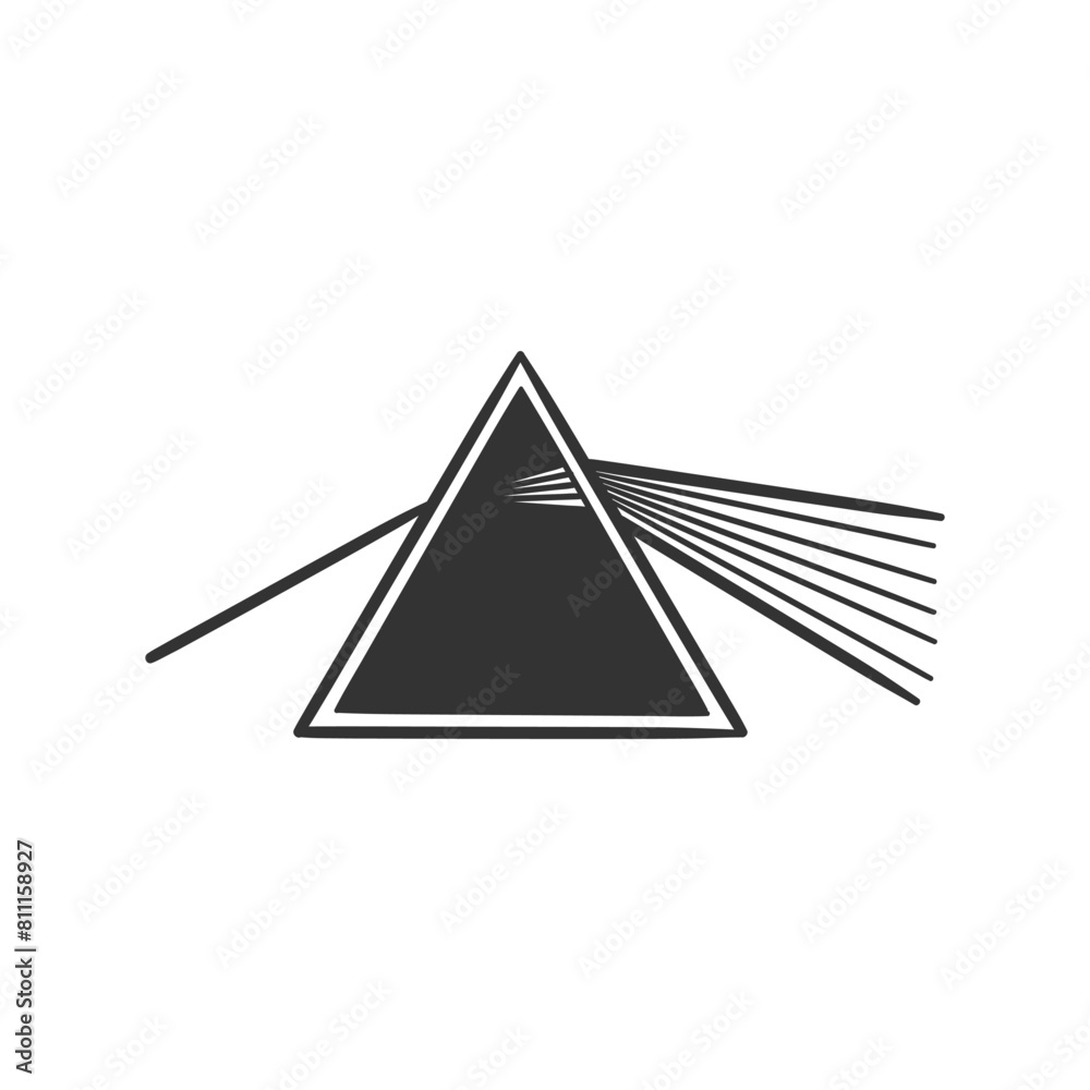 Light Spectrum Icon Silhouette Illustration. Science Vector Graphic ...