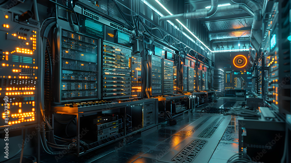 High Tech Crypto Miners: Photo Realistic Illustration of Miners ...