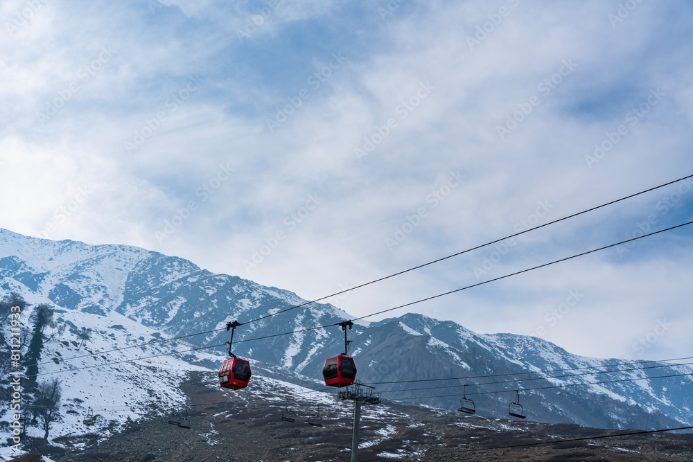Gondola Cable car ride from Gulmarg, Kashmir famous Ropeway ride image ...