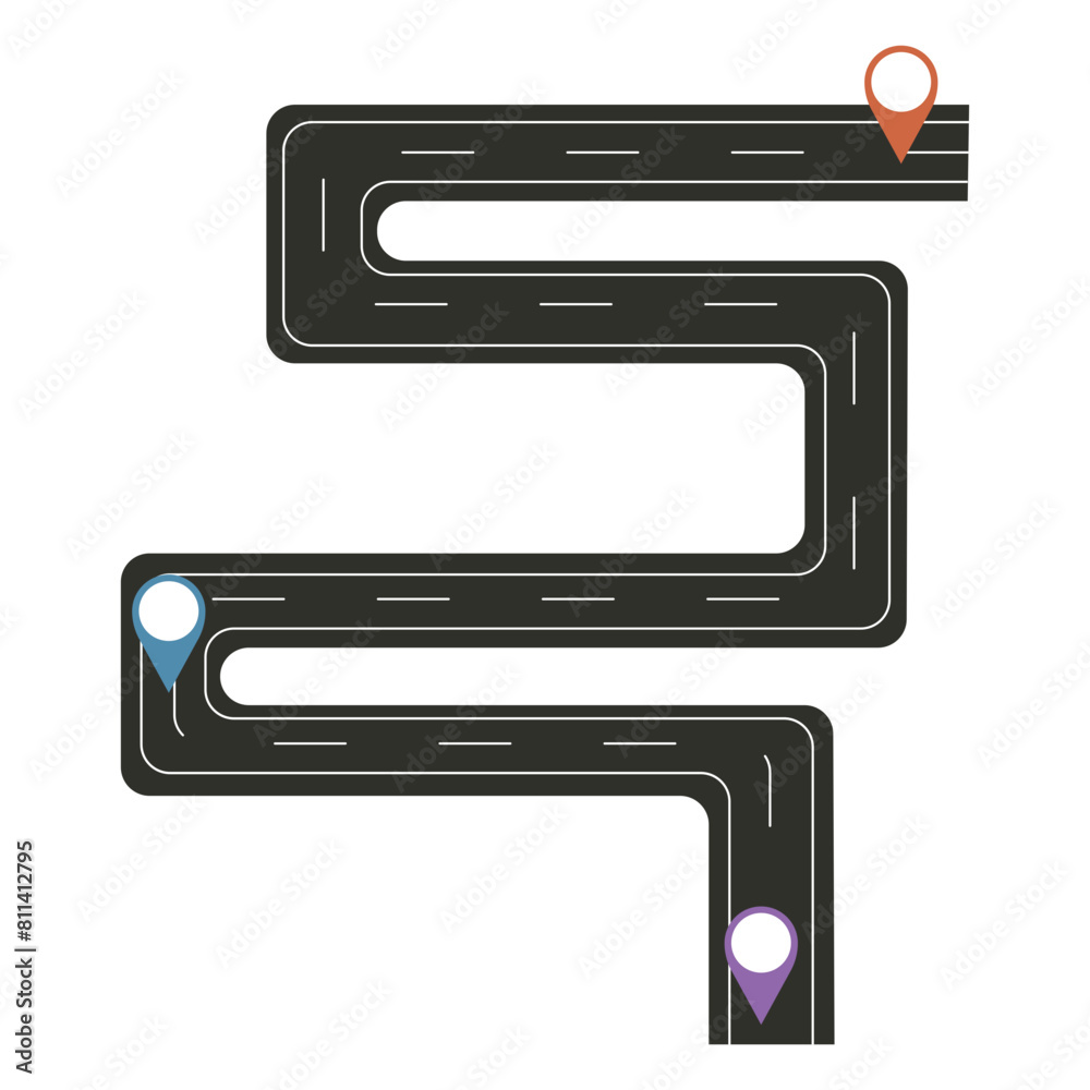 Road map infographic. Business step roadmap vector infographics ...