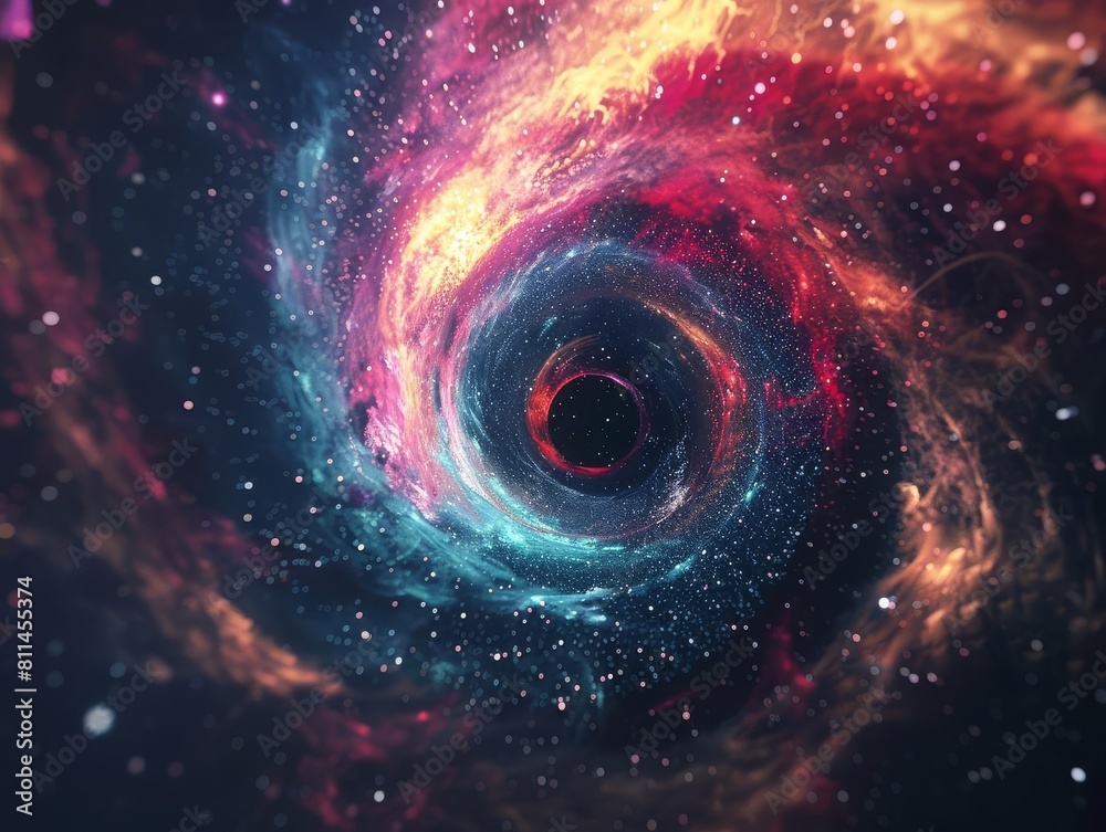 Quantum tunneling breakdown flat design side view quantum effect ...