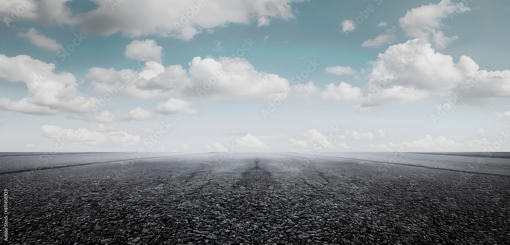 Empty asphalt road with sky background Stock Illustration | Adobe Stock