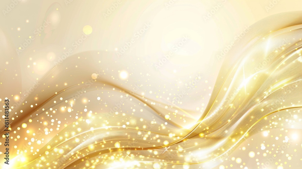 Light golden background with diagonal lines and glowing light effects ...
