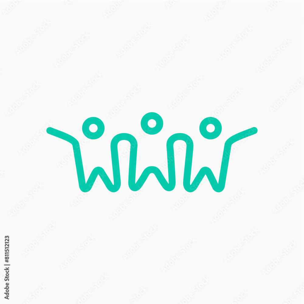 people family together three human unity logo vector icon Stock Vector ...