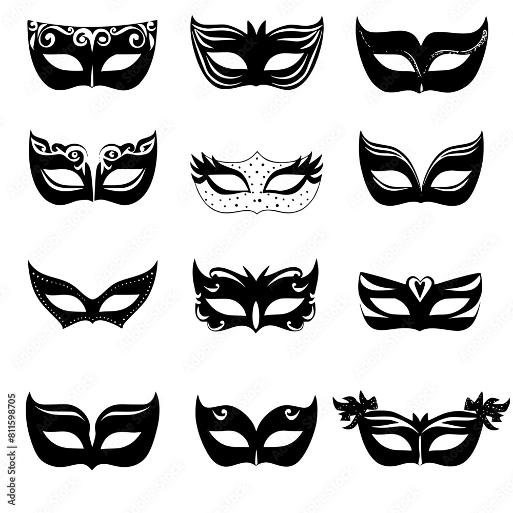 Vector de Stock Masquerade svg, mask clip art, Mardi Gras clip art ...