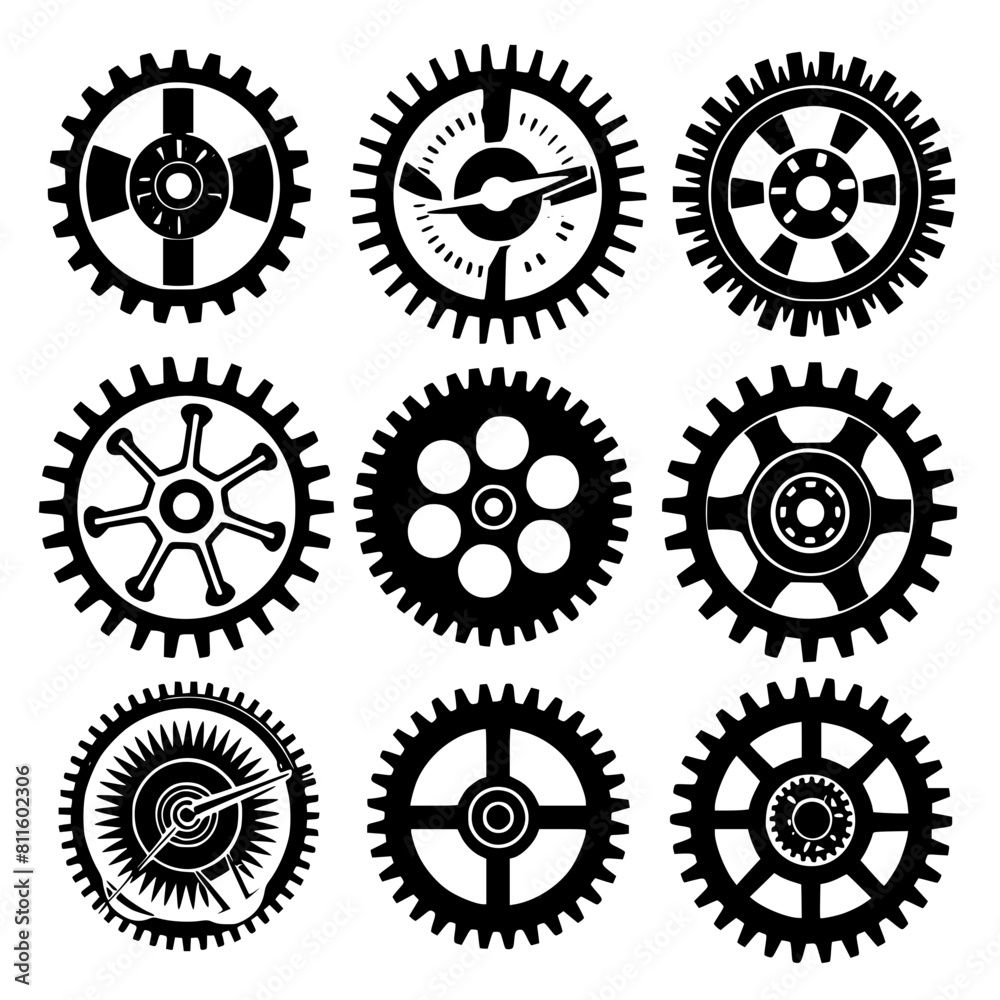 Стоковое векторное изображение «Gears SVG Bundle, Gears png, Gears eps ...