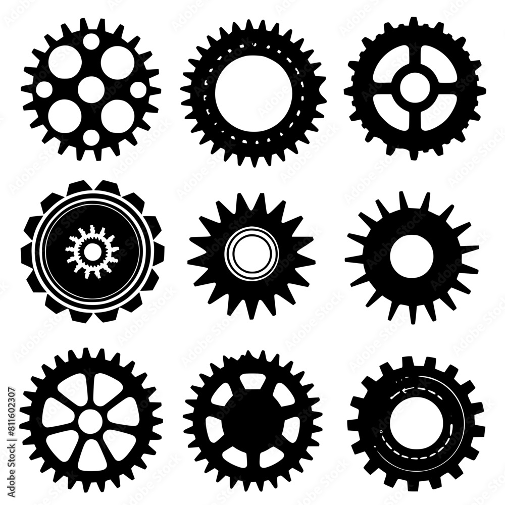 Стоковое векторное изображение «Gears SVG Bundle, Gears png, Gears eps ...