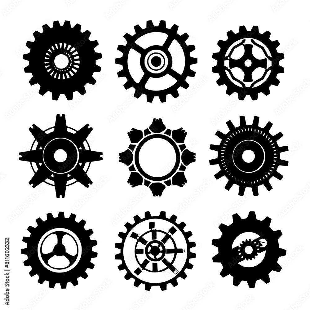 Vector de Stock Gears SVG Bundle, Gears png, Gears eps, Gears vector ...