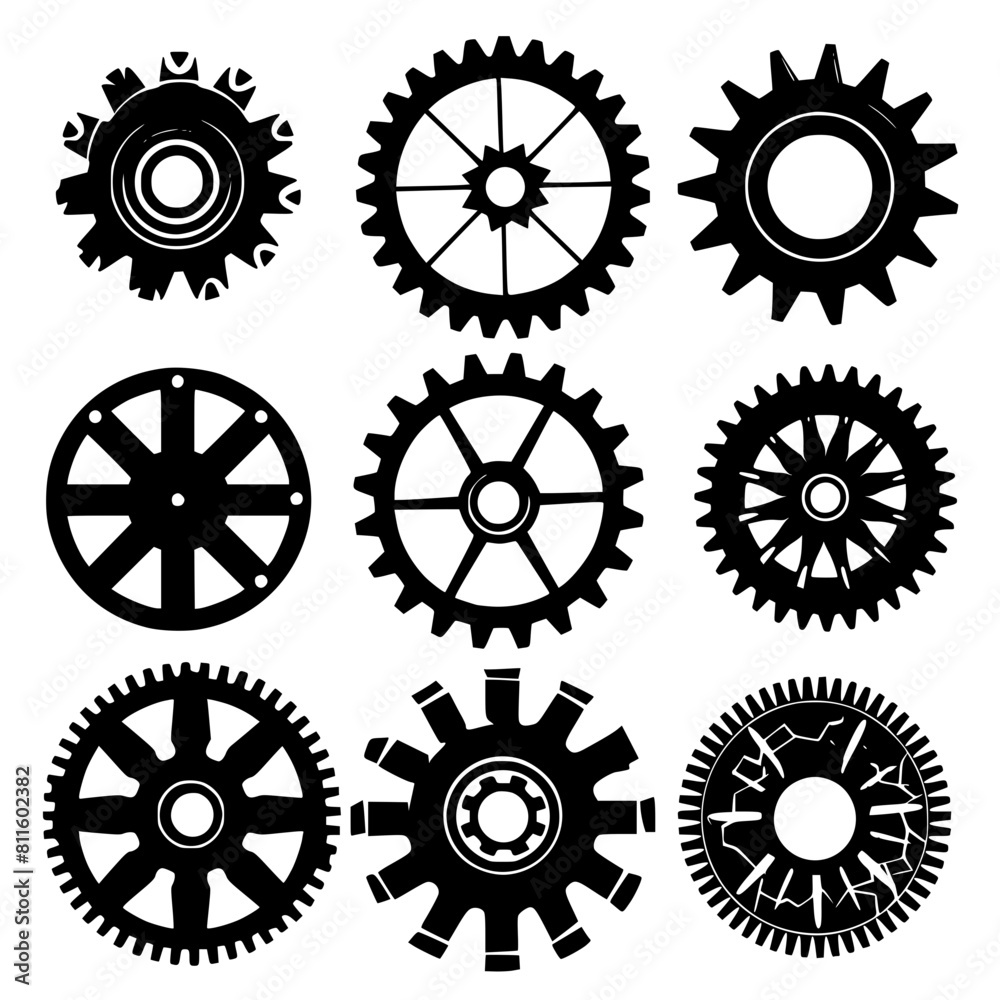 Стоковое векторное изображение «Gears SVG Bundle, Gears png, Gears eps ...