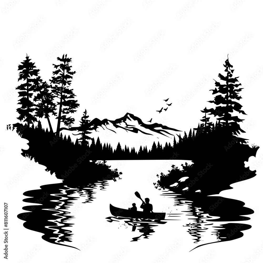 Стоковое векторное изображение «River Scene png, River Scene vector ...