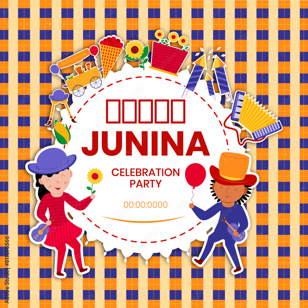 Festa Junina celebration. Brazil June Festival card,banner and poster ...