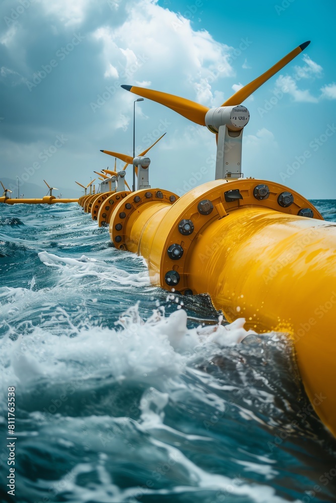 Harnessing the power of the ocean, a wave energy converter efficiently ...