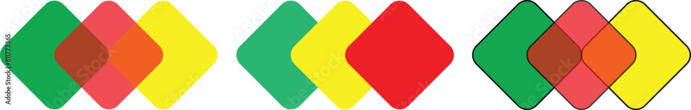 Venn diagram overlapping chart. Business presentation venn vector chart ...