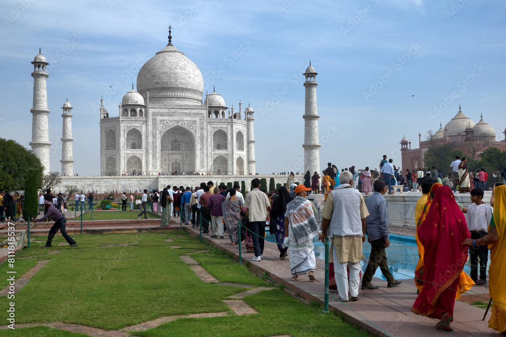 Agra, India,: Taj Mahal. The city is a world heritage site. The Grand ...