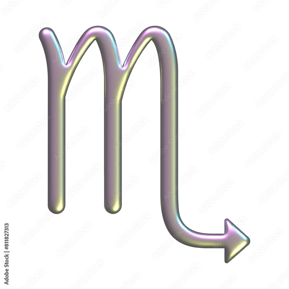 Stock-Vektorgrafik „Astrology symbol of the glossy metal 3D icon ...