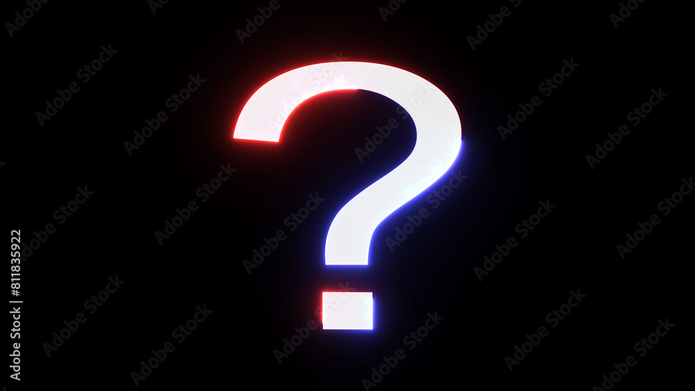 White bright question mark outline icon Stock Illustration | Adobe Stock