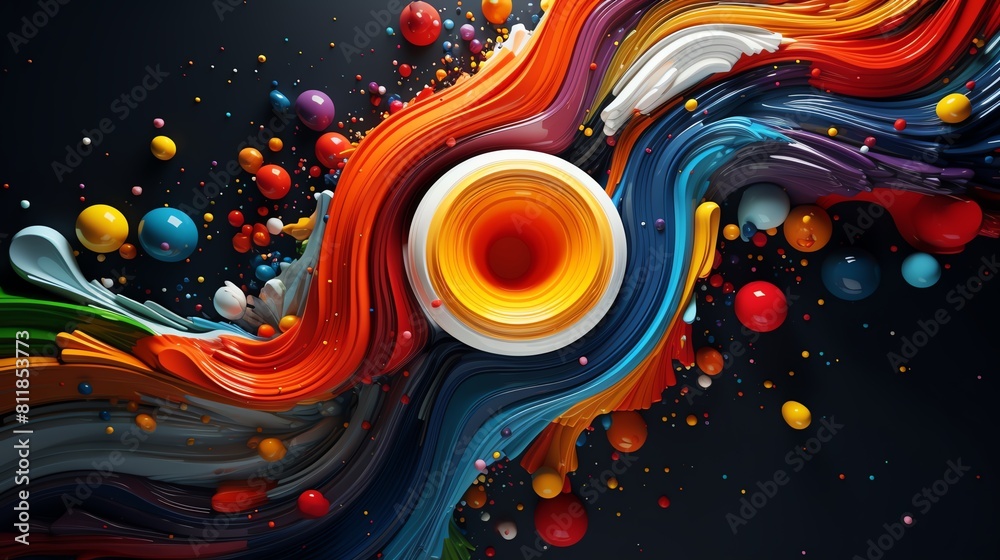 Quantum breezes design of particle movement theme animation vivid ...