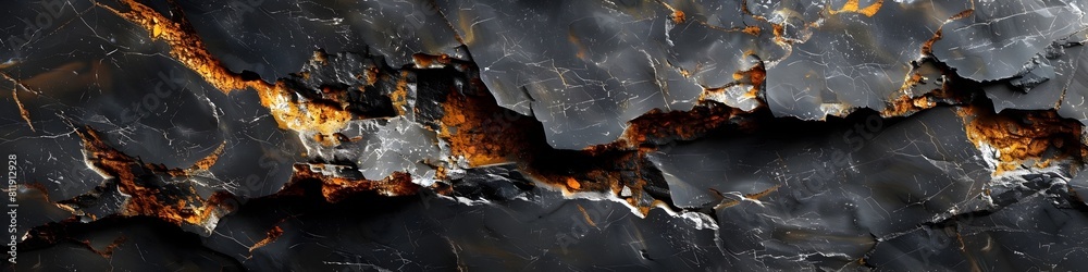 Black Marble Texture Background with Dramatic Cracked and Eroded ...