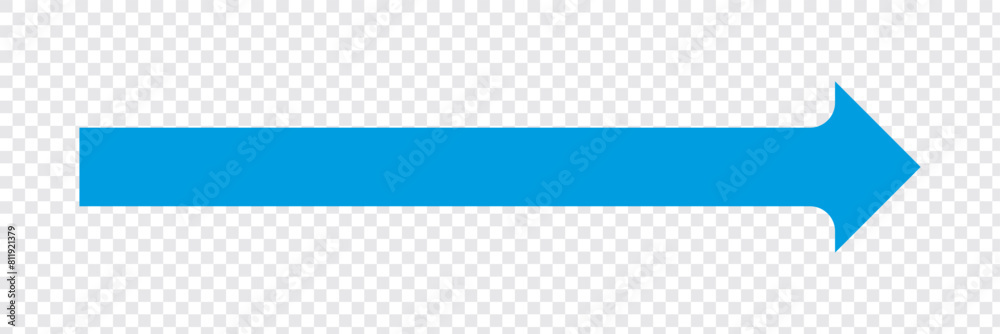 Horizontal long straight arrow with two left and right pointers. Black ...