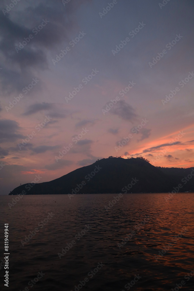 Stunning scenery of volcanic lake Toba - largest and deepest crater ...