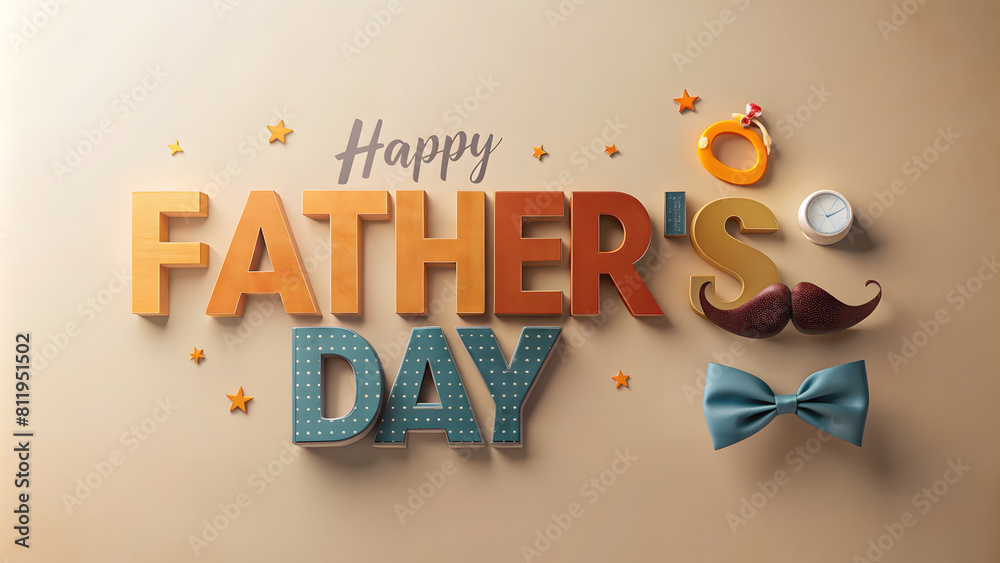 Celebrating Dads: Happy Father's Day with Bowtie and Beard. Perfect for ...