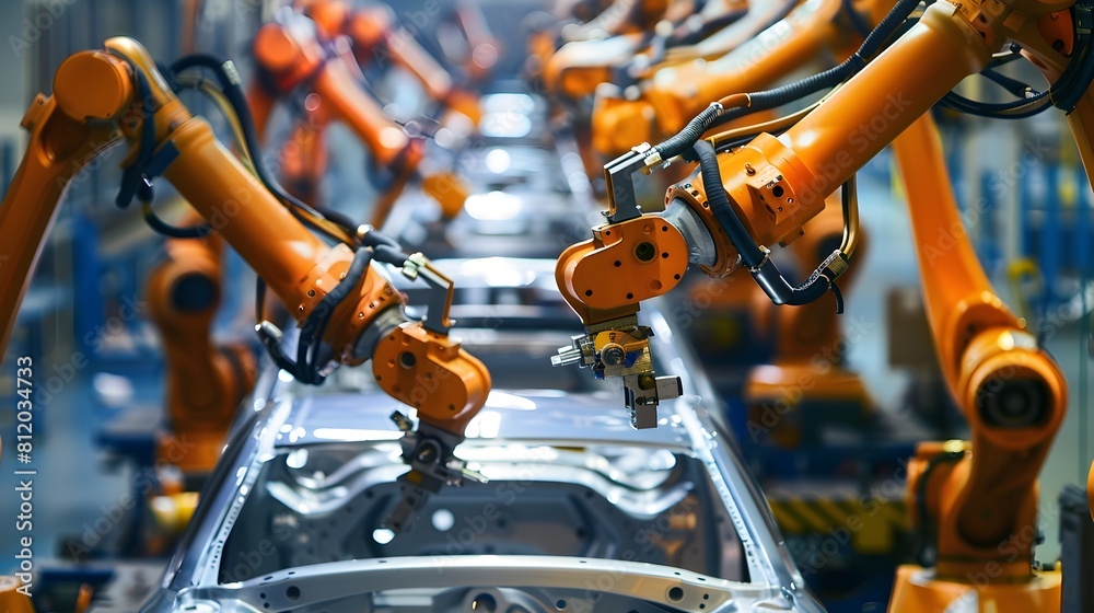 Automated Robotic Arms Assembling Car Brake System in Modern Auto ...