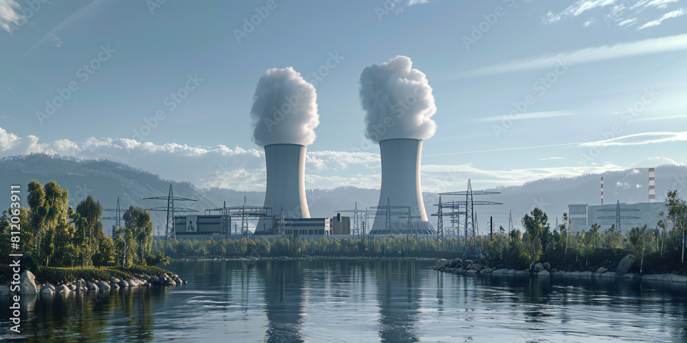 Foto de Stock view from the tower of the hall, A image of a nuclear ...