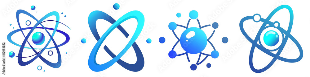 Physics clipart collection, symbol, logos, icons isolated on ...