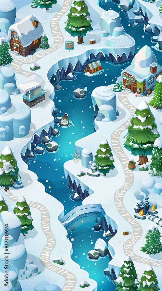 mobile game background level map progression Stock Illustration | Adobe ...