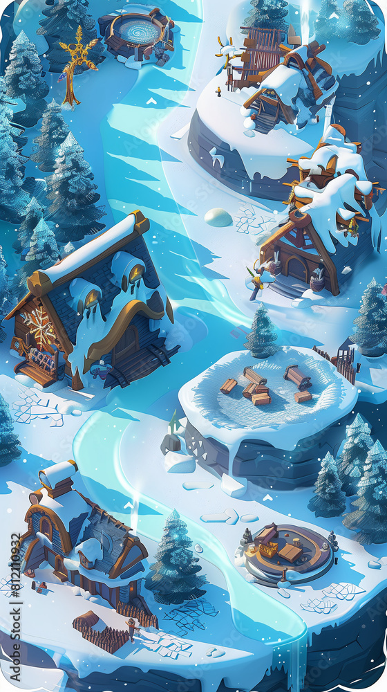 mobile game background level map progression Stock Illustration | Adobe ...