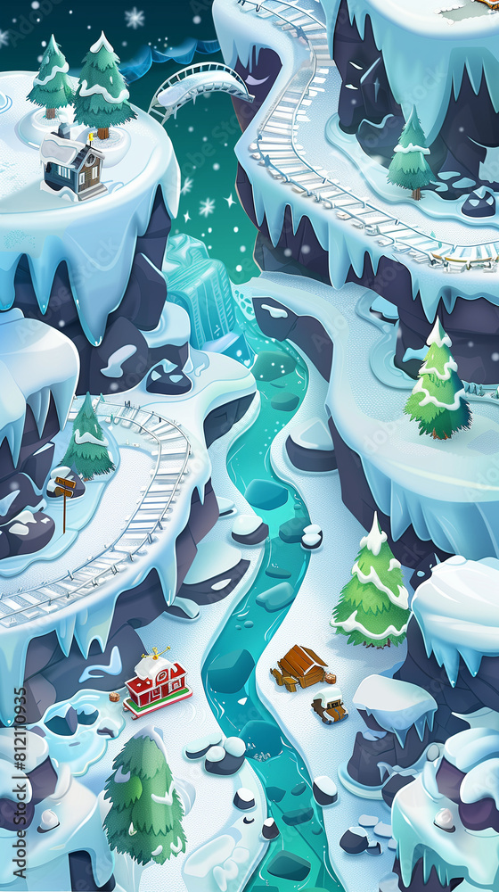 mobile game background level map progression Stock Illustration | Adobe ...